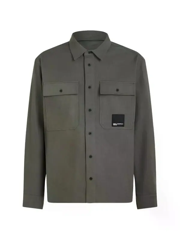 Karl Lagerfeld Logo-patch Flannel Shirt