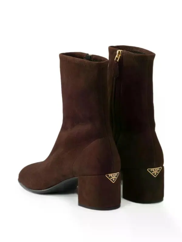 Prada Stretch Suede Booties Boots