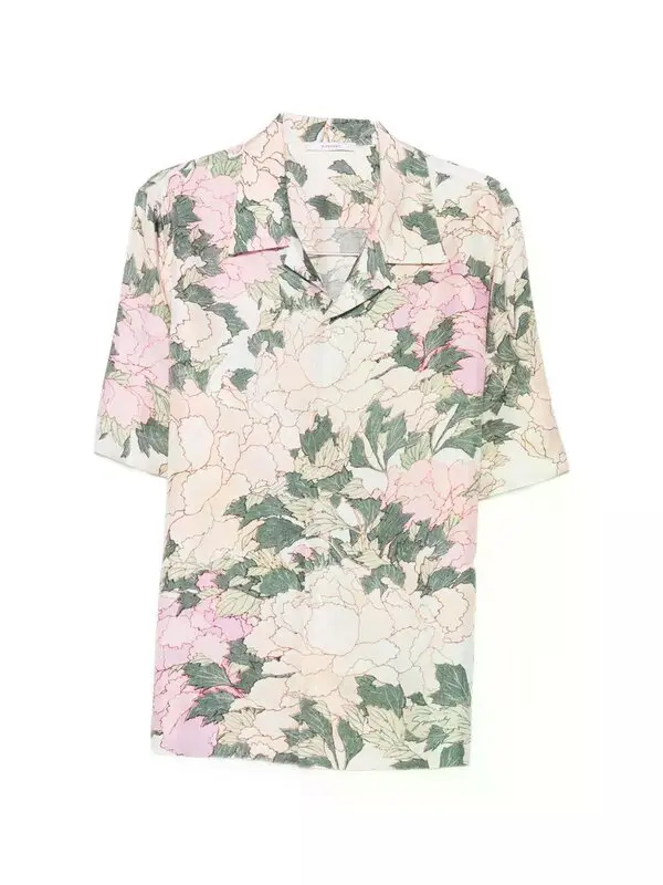 Givenchy Floral-print Short-sleeve Shirt