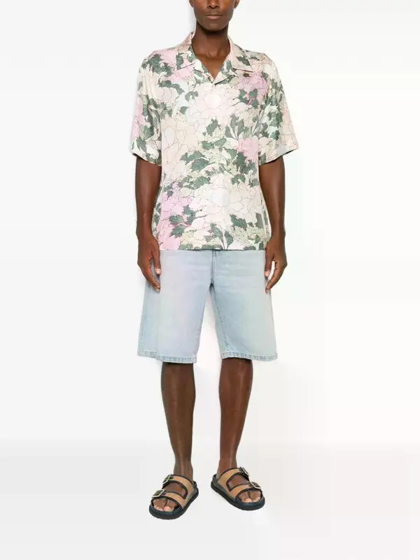 Givenchy Floral-print Short-sleeve Shirt