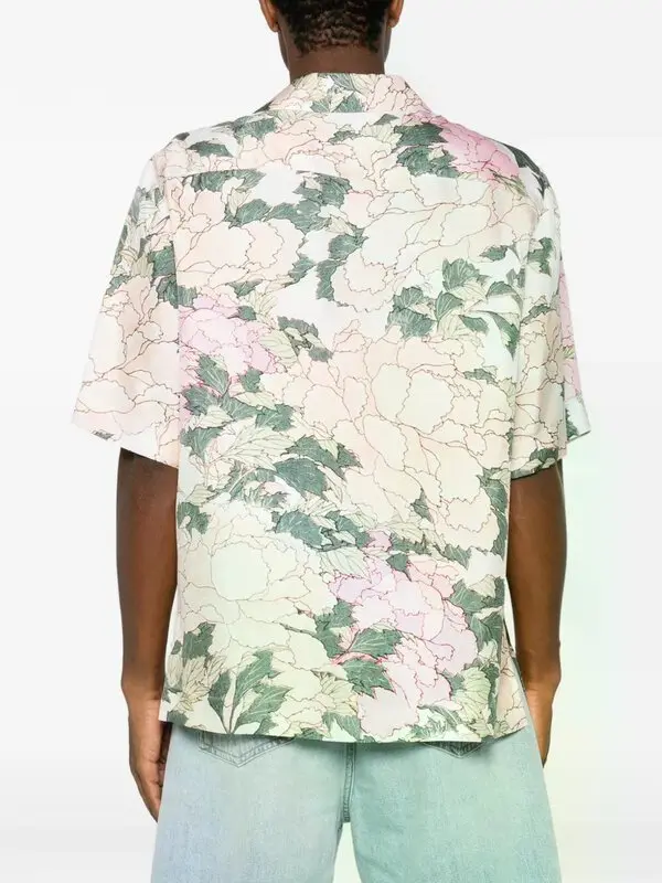 Givenchy Shirt In Silk With Pastel Flowers Print