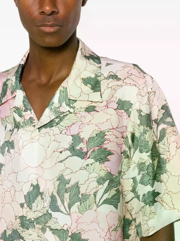 Givenchy Shirt In Silk With Pastel Flowers Print