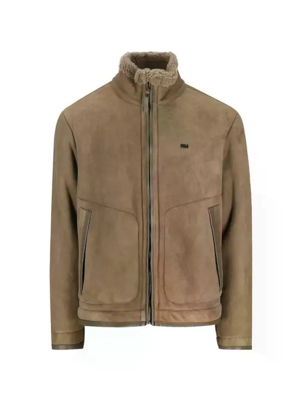 MASSIMO OSTI STUDIO Shearling-trim Leather Jacket