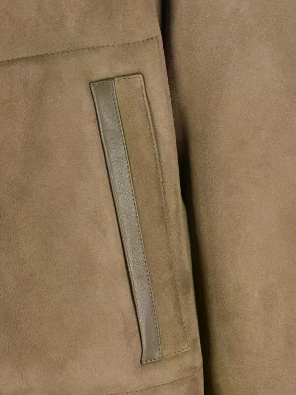 MASSIMO OSTI STUDIO Shearling-trim Leather Jacket