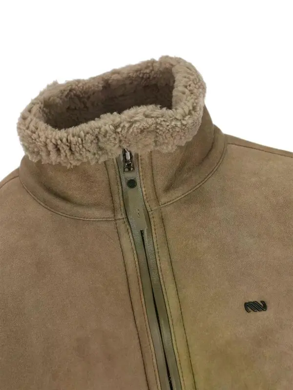 MASSIMO OSTI STUDIO Shearling-trim Leather Jacket