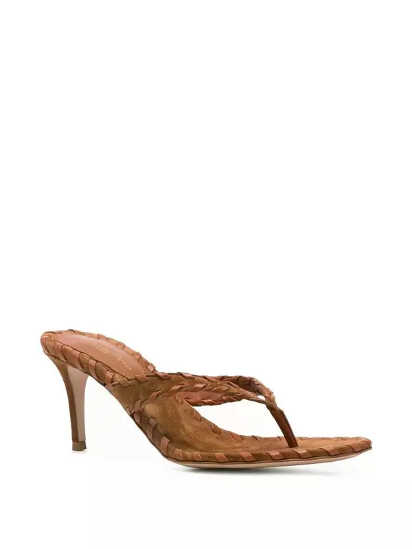 GIANVITO ROSSI Zaira Thong Sandals - Brown