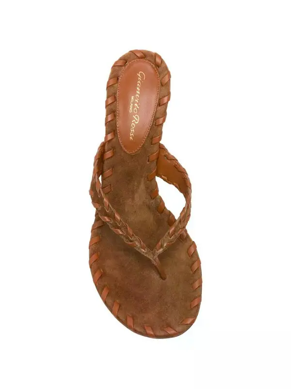 GIANVITO ROSSI Zaira Thong Sandals - Brown