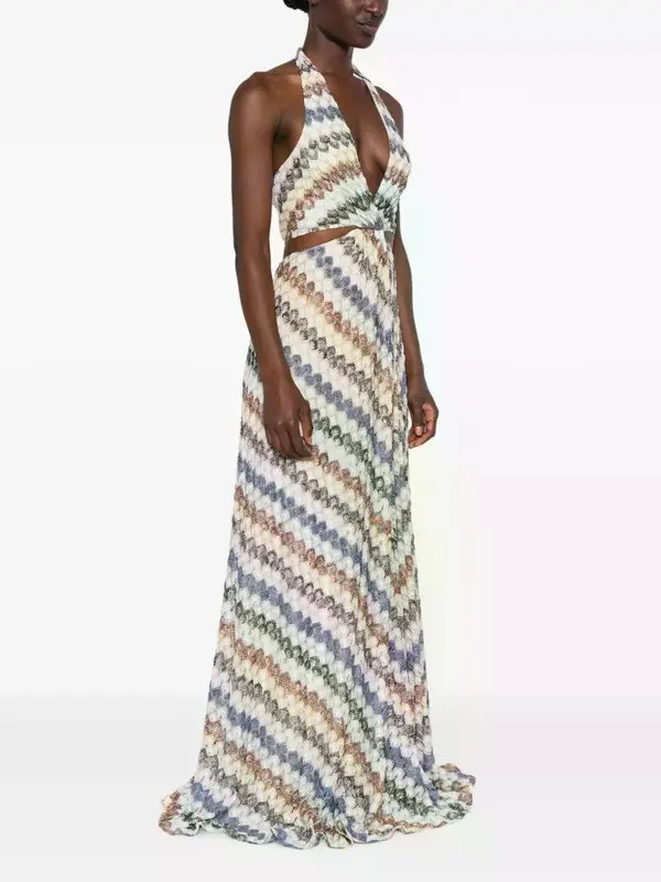 Missoni Zigzag-knit Cutout Maxi Dress