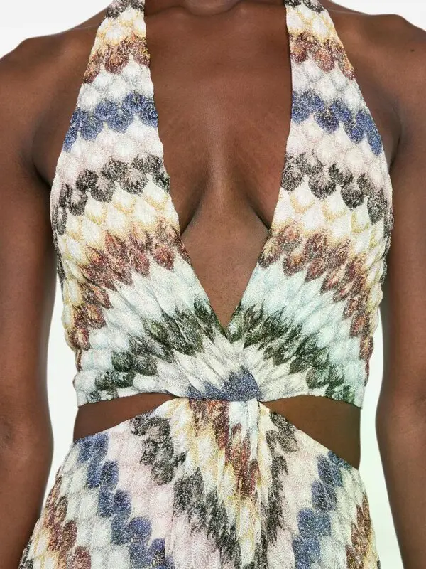 Missoni Zigzag-knit Cutout Maxi Dress