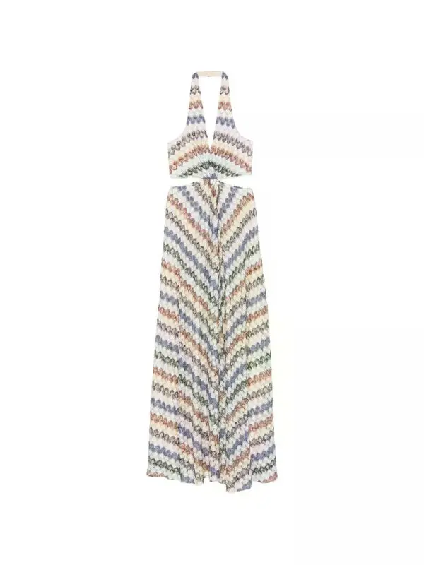 Missoni Zigzag-knit Cutout Maxi Dress - Neutrals