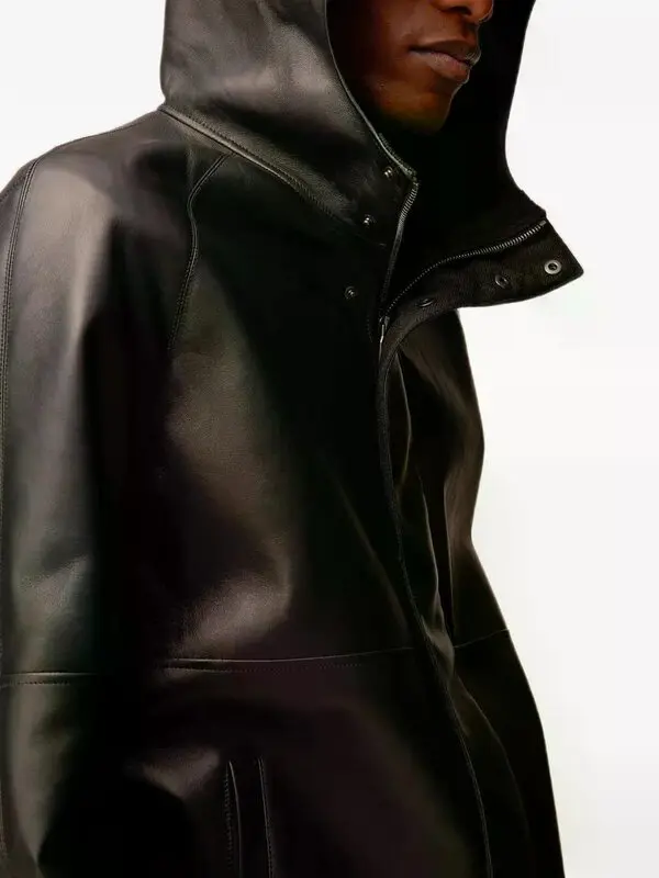 RETORI Hooded Leather Jacket