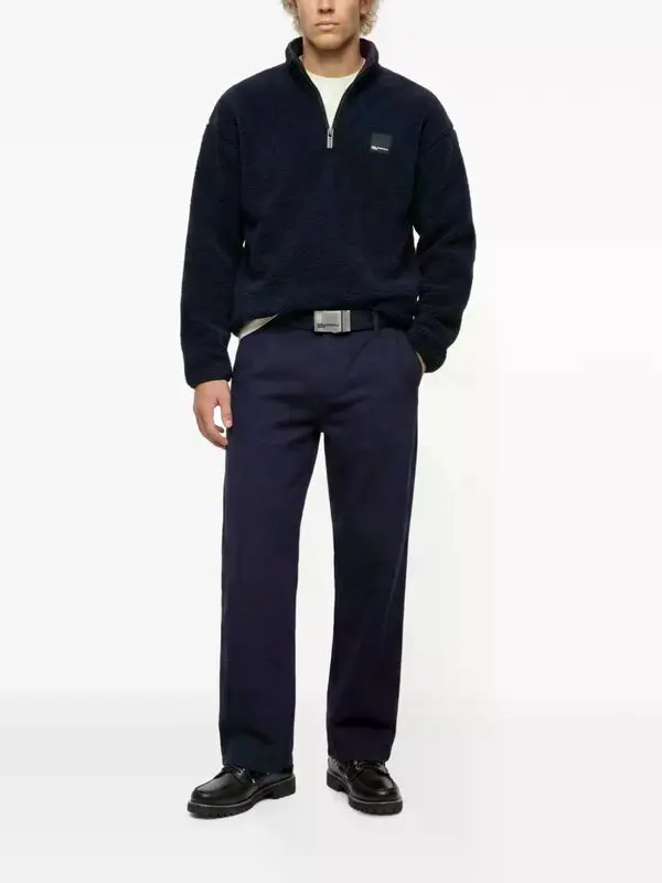 Karl Lagerfeld Boxy Half-zip Fleece Sweater