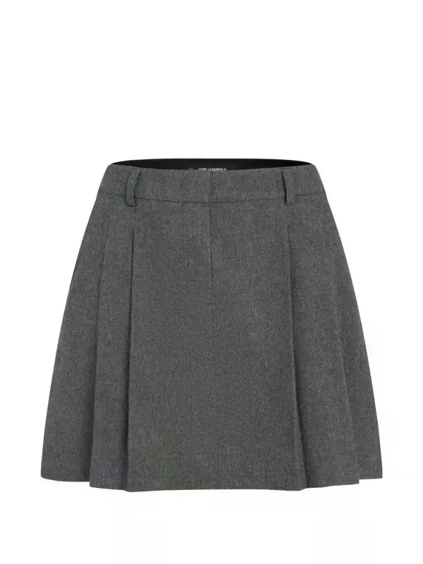 Karl Lagerfeld Pleated Mini Skort - Grey
