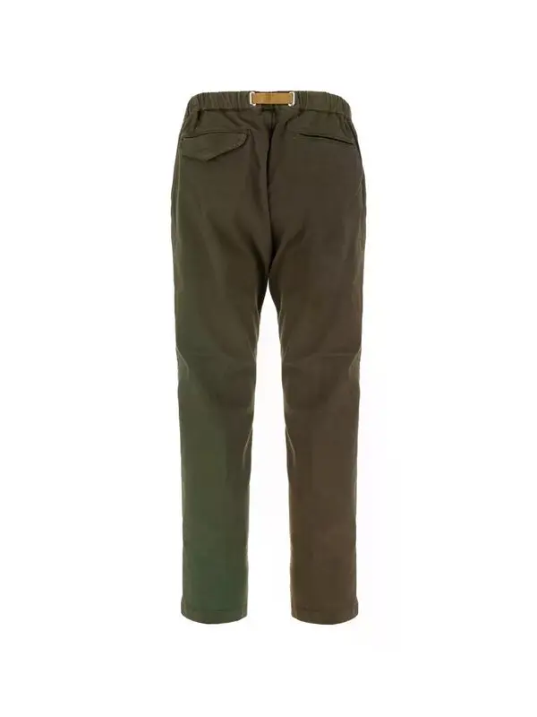 WHITE SAND Belted Elasticated-waist Chinos