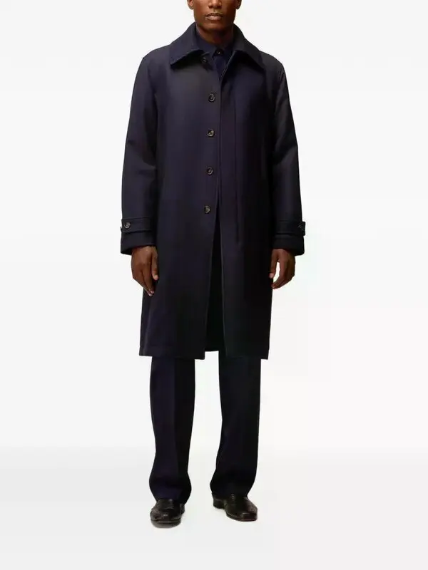RETORI Detachable-collar Wool-gabardine Coat