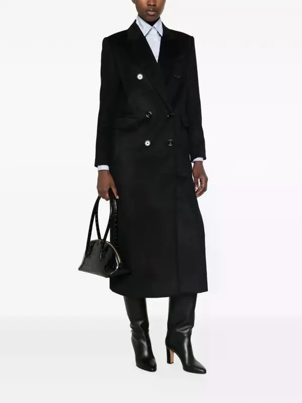 Max Mara Virgin Wool Double-breasted Peak Lapel Coat