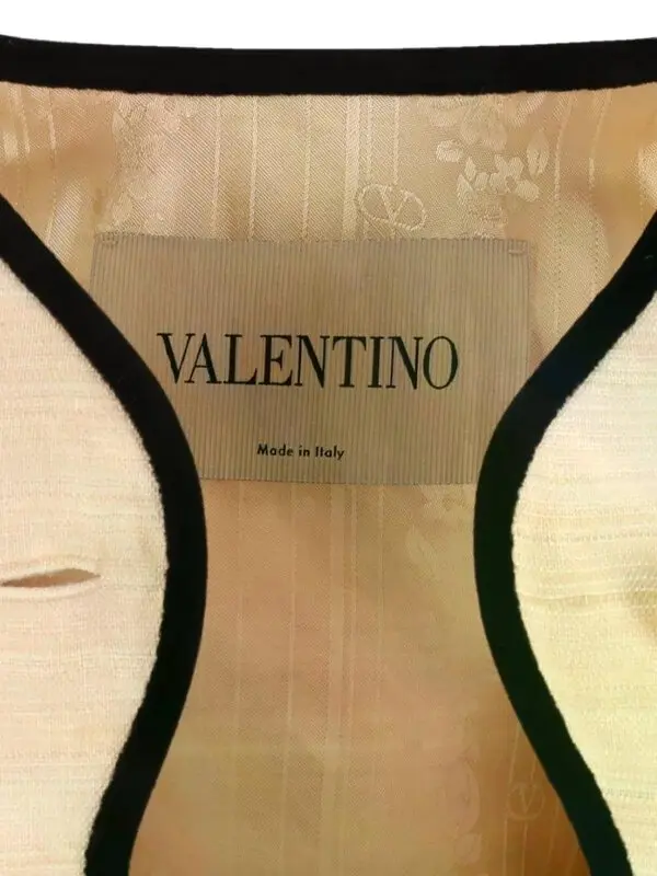 Valentino Garavani Scalloped-edge Silk-linen Jacket