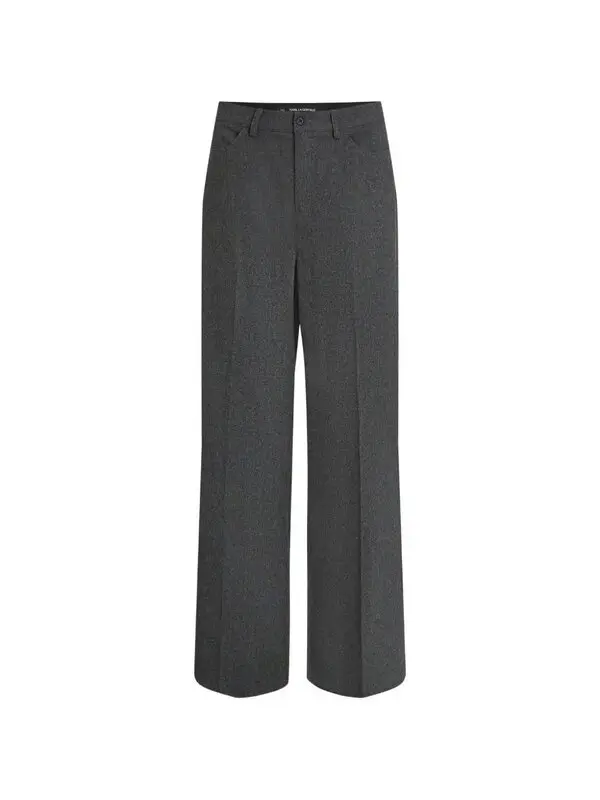 Karl Lagerfeld Wide-leg Flannel Pants