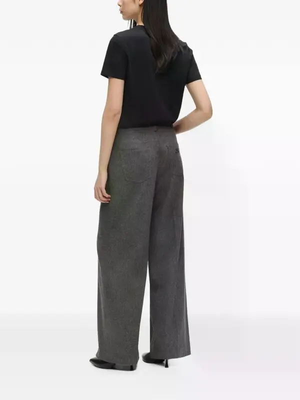 Karl Lagerfeld Wide-leg Flannel Pants