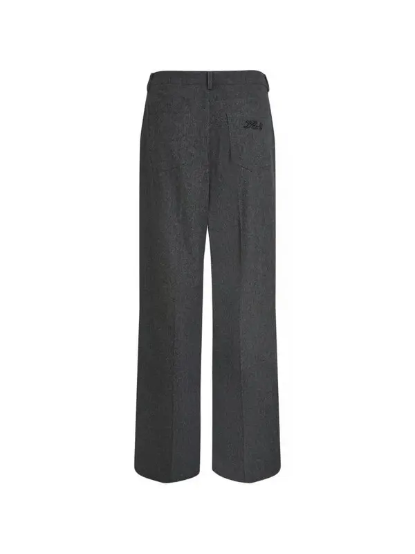 Karl Lagerfeld Wide-leg Flannel Pants