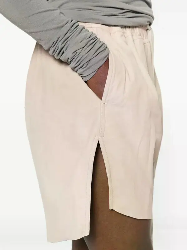 Rick Owens Leather Shorts