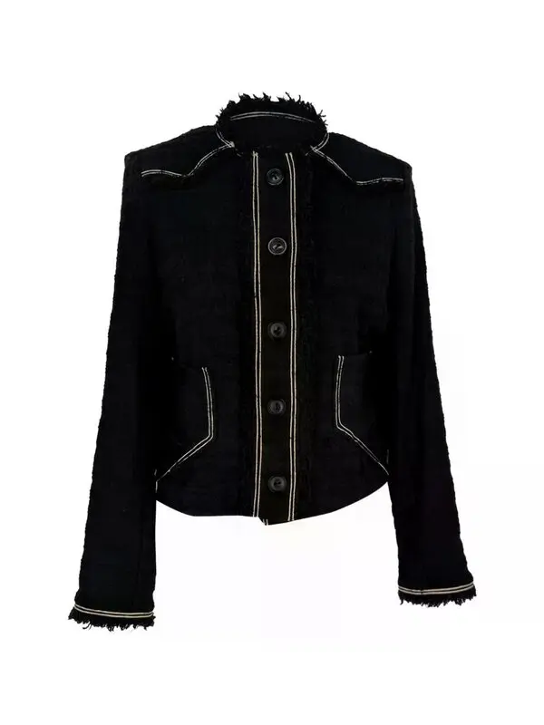 ISABEL MARANT VINTAGE Button-down Tweed Blazer - Black