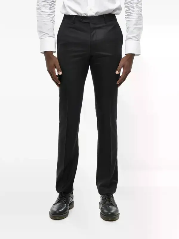 Corneliani Flat-front Virgin Wool Trousers
