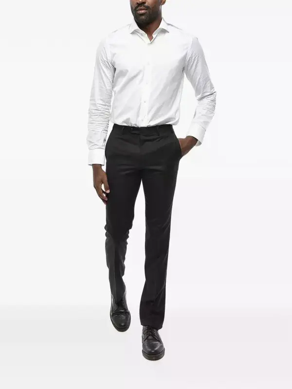 Corneliani Flat-front Virgin Wool Trousers