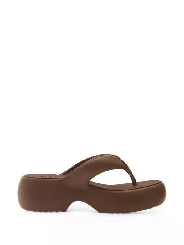 Melissa Free Fuzzy Platform Thong-strap Sandals
