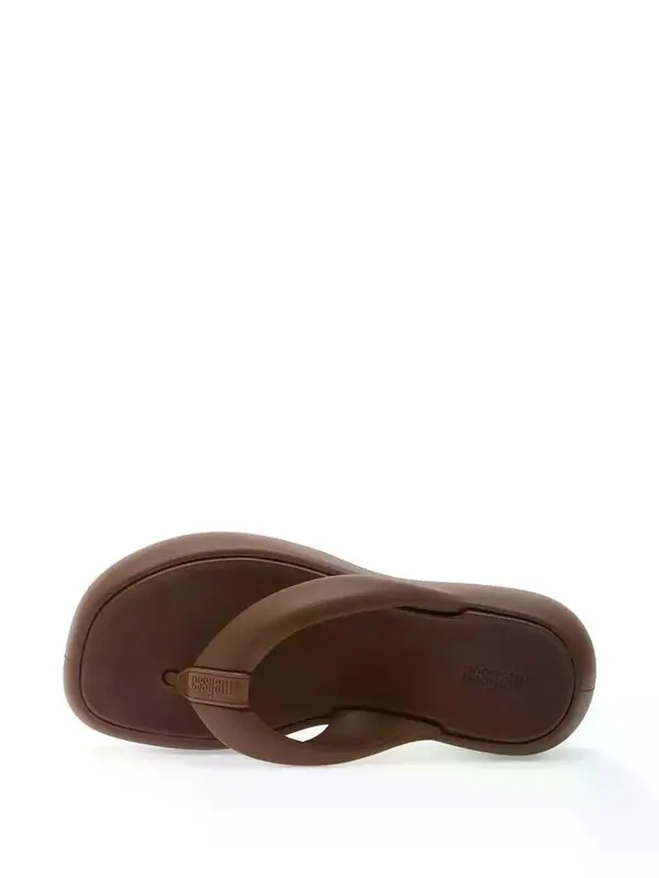 Melissa Fuzzy Platform Thong-strap Sandals - Brown