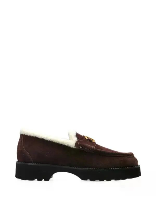 Valentino Garavani Vlogo Shearling-lined Loafers