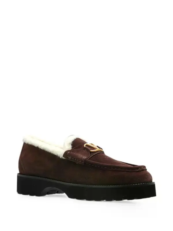 Valentino Garavani Vlogo Shearling-lined Loafers