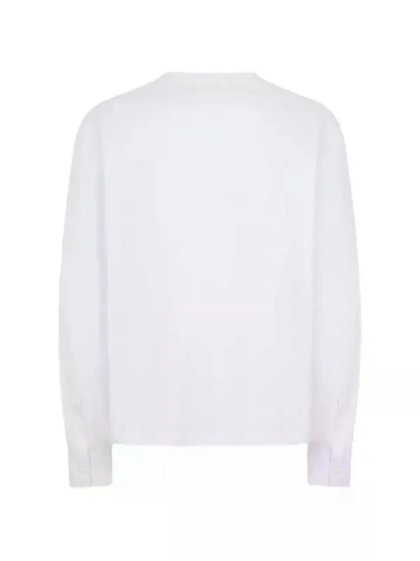 Dsquared2 Cotton Crew Neck Long Sleeve Sweater With Logo Plaque