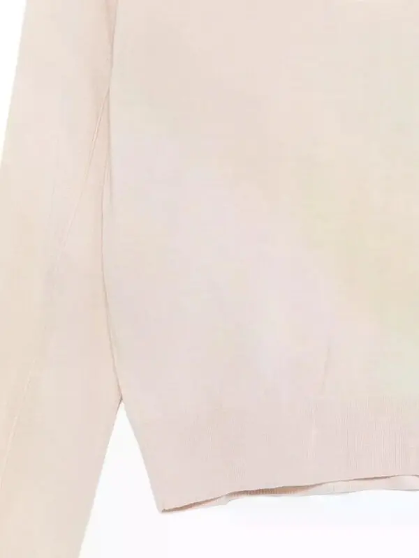 Soeur Polo-collar Long-sleeve Wool T-shirt