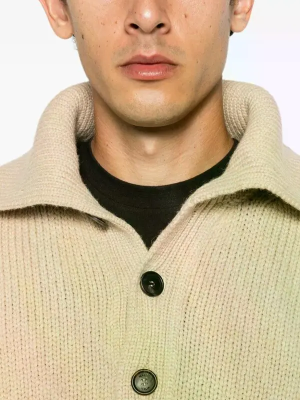 Malo Ribbed Knit Sweater With Button Fastening
