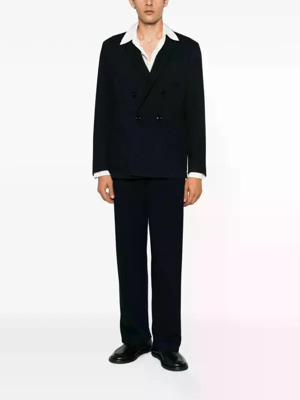 Giorgio Armani Drawstring-waist Textured Trousers