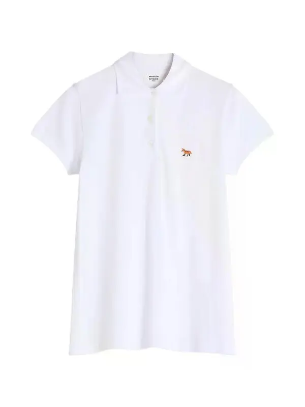 Maison Kitsuné Fox Patch Polo Shirt - White