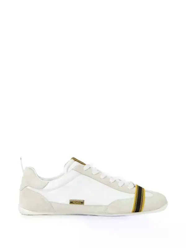 Fendi Leather And Suede Low-top Sneakers