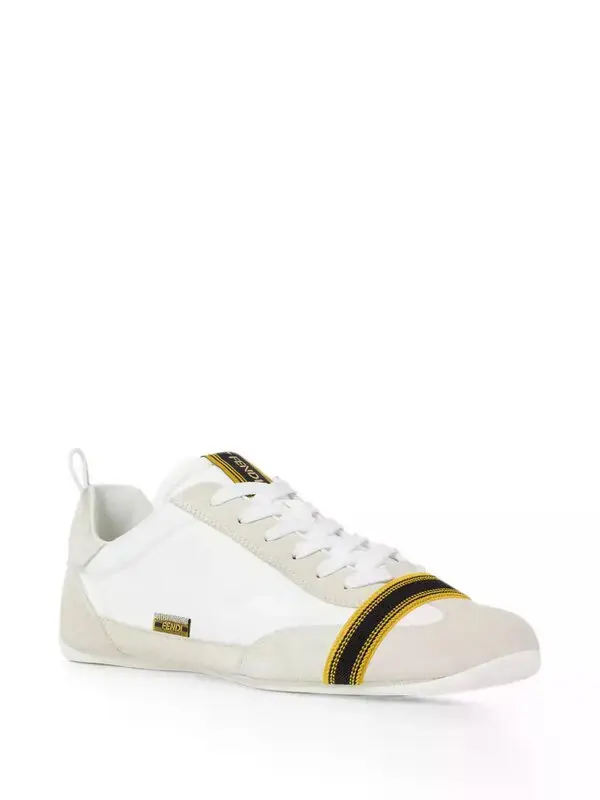 Fendi Leather And Suede Low-top Sneakers