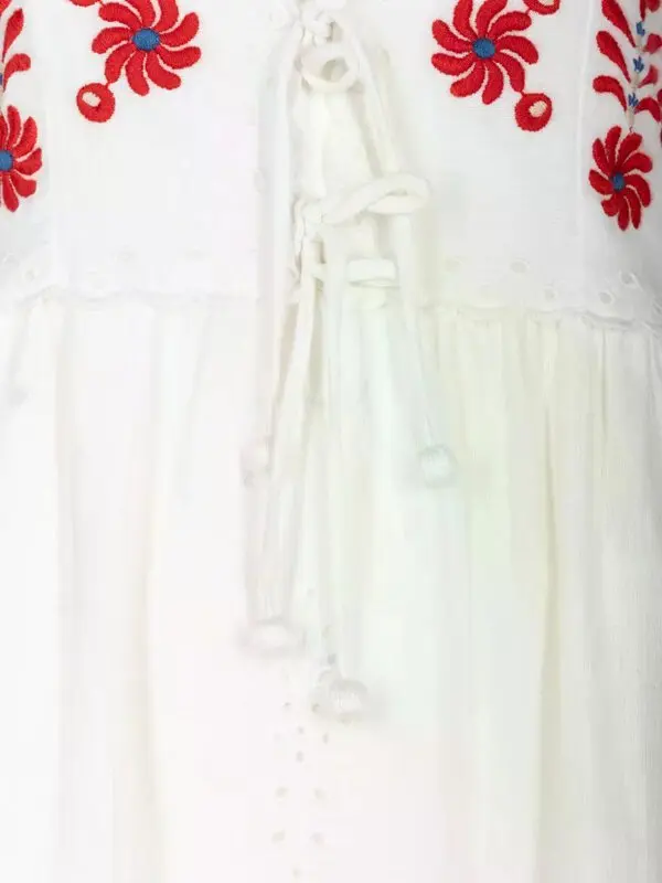 Sea Catharina Embroidered Broderie-anglaise Midi Dress - White