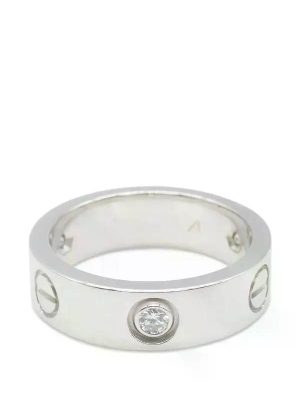 Cartier 2010s Love Diamond Ring - Silver