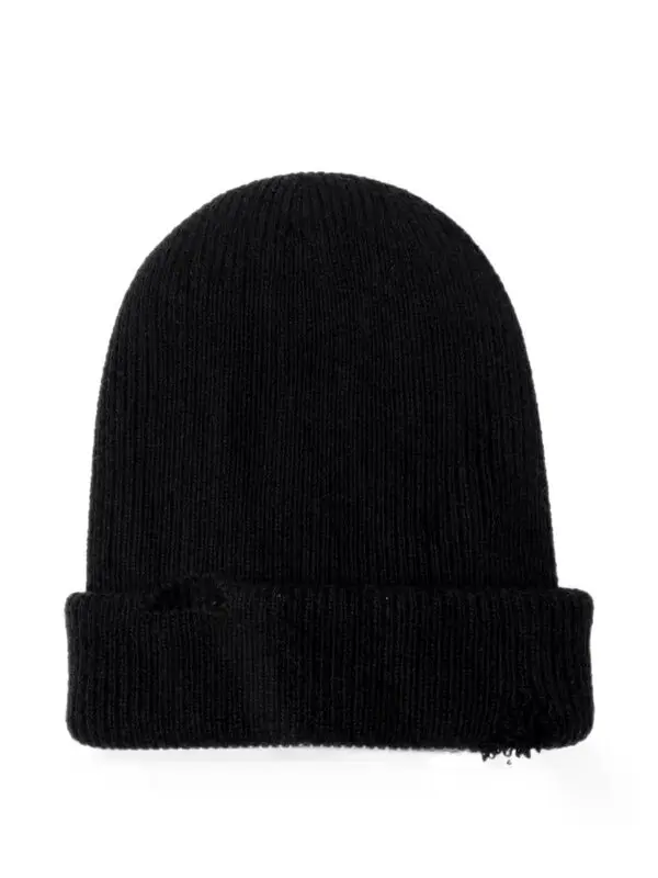 424 Embroidered Distressed Beanie Hat