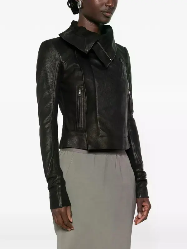 Rick Owens Lambskin Leather Biker Jacket