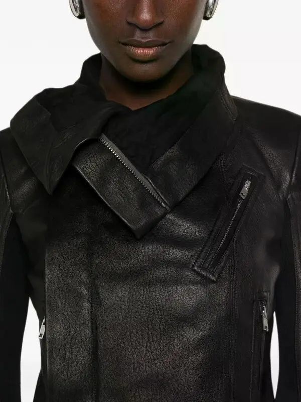 Rick Owens Lambskin Leather Biker Jacket