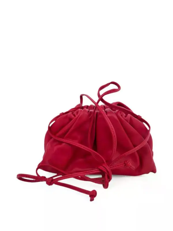 Bottega Veneta The Pouch Gathered Clutch Bag - Red