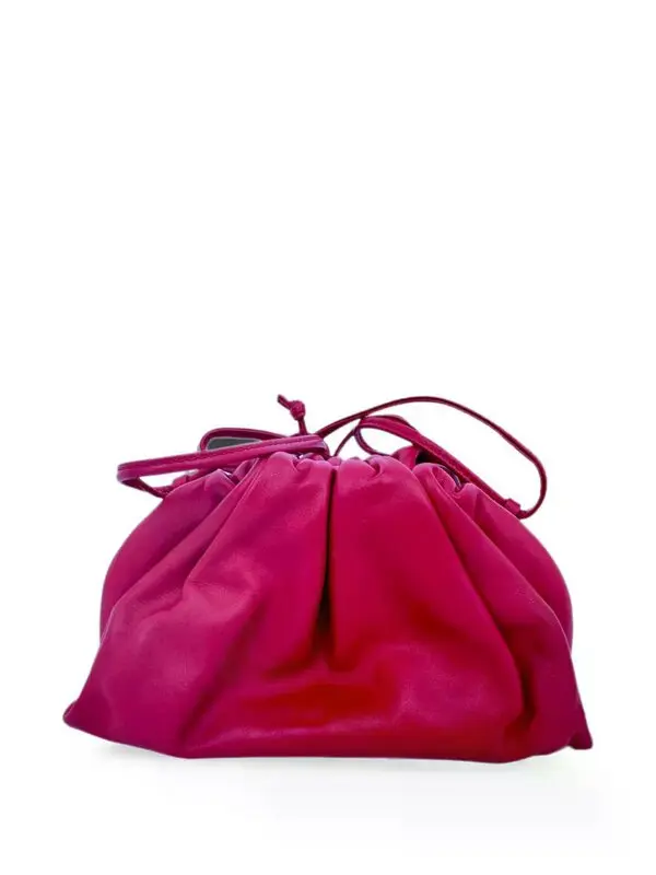 Bottega Veneta The Pouch Gathered Clutch Bag - Red
