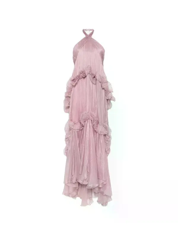 MARIA LUCIA HOHAN Zadie Ruffled Maxi Dress - Pink