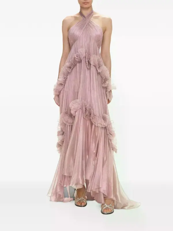 MARIA LUCIA HOHAN Zadie Ruffled Maxi Dress - Pink