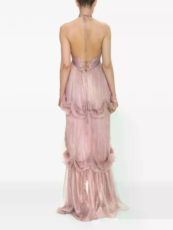 MARIA LUCIA HOHAN Zadie Ruffled Maxi Dress - Pink