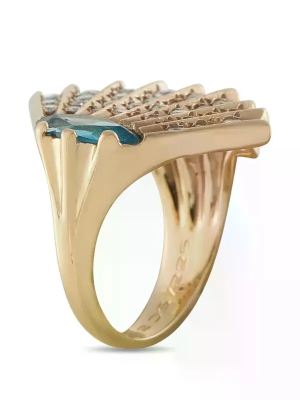ERTÉ Topaz And Diamond Ring